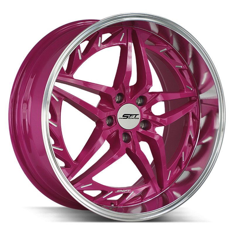 SHIFT WHEELS® INJECTOR Wheels - Hot Pink with Polished Lip Rims