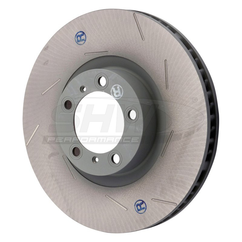 SHW Performance® PFR39722 - Slotted Front Passenger Side Brake Rotor
