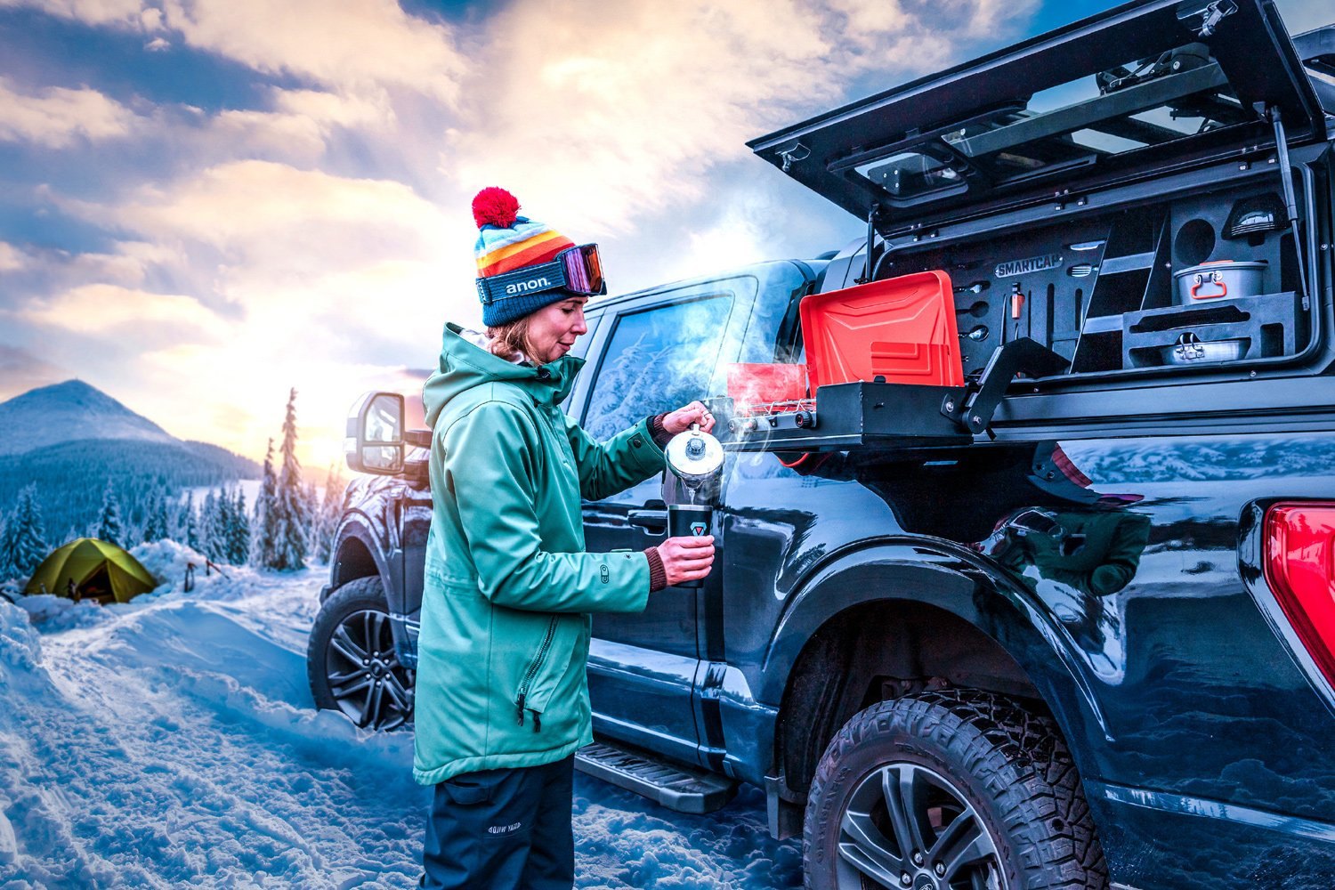 SmartCap® EA1003-MB-R - EVO Adventure Series Truck Bed Cap Roof Panel