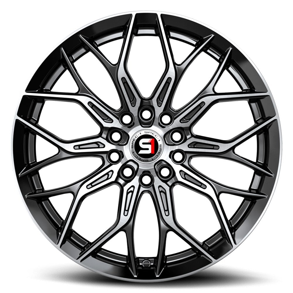 SPEC-1® SP-57 Wheels - Gloss Black with Machined Face Rims