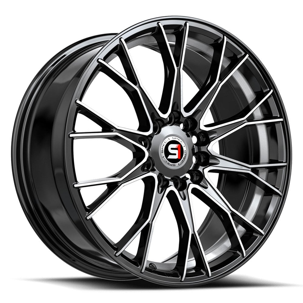 SPEC-1® SP-59 Wheels - Gloss Black with Machined Face and Undercut Rims