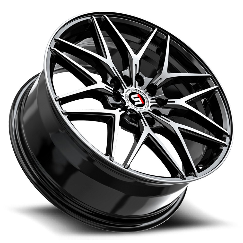 SPEC-1® SP-60 Wheels - Gloss Black with Machined Face Rims