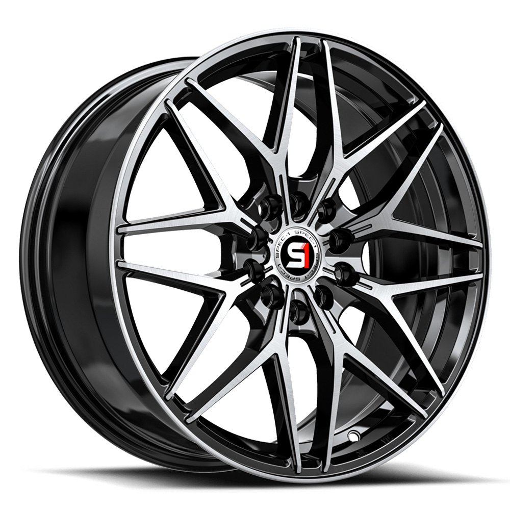 SPEC-1® SP-60 Wheels - Gloss Black with Machined Face Rims