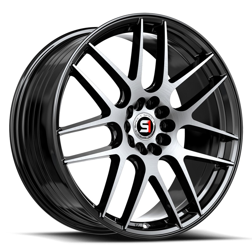 SPEC-1® SP-65 Wheels - Gloss Black with Machined Face Rims - SP-65178942BM-114.3
