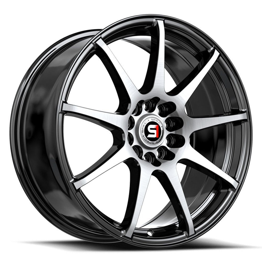 SPEC-1® SP-67 Wheels - Gloss Black with Machined Face Rims