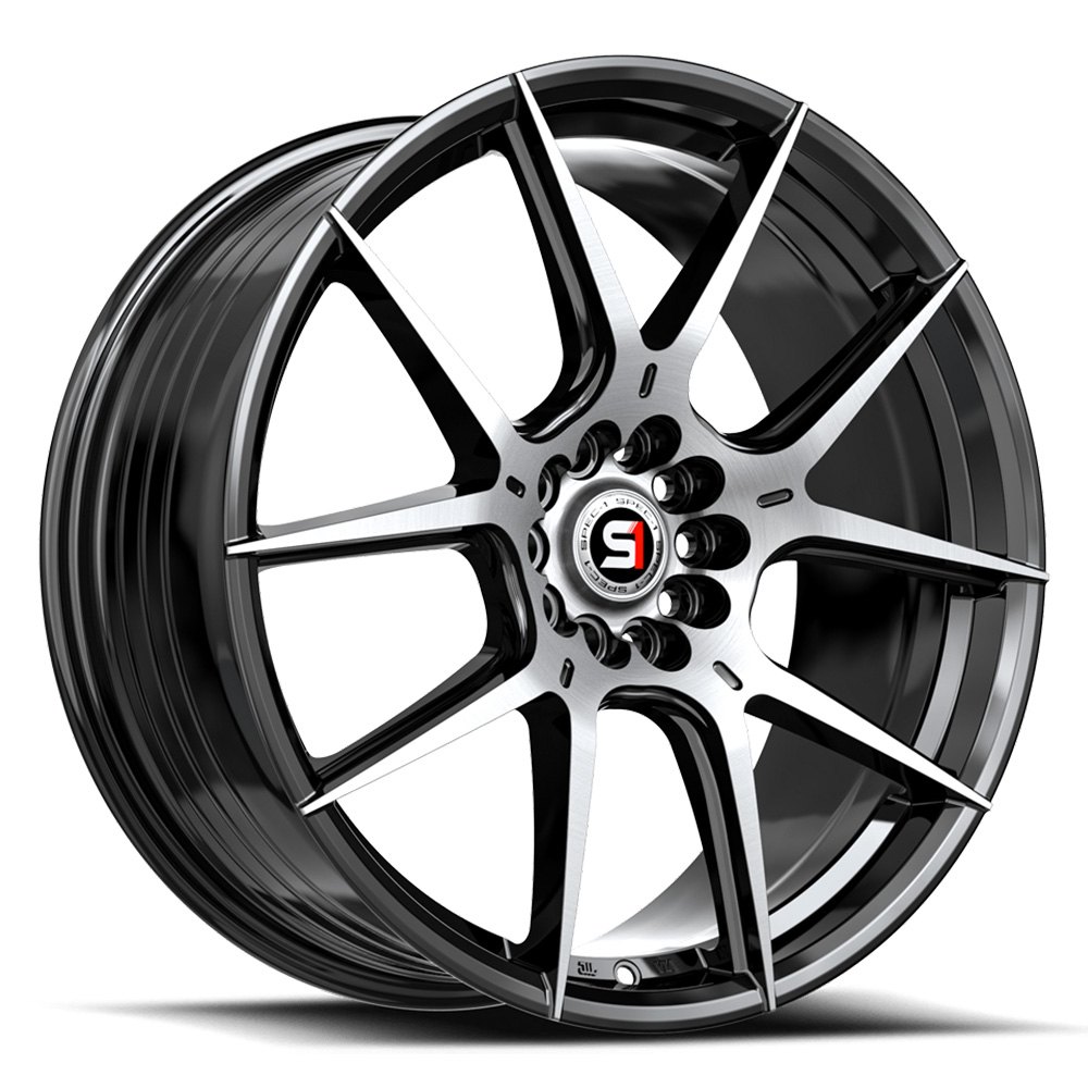 SPEC-1® SP-71 Wheels - Gloss Black with Machined Face Rims