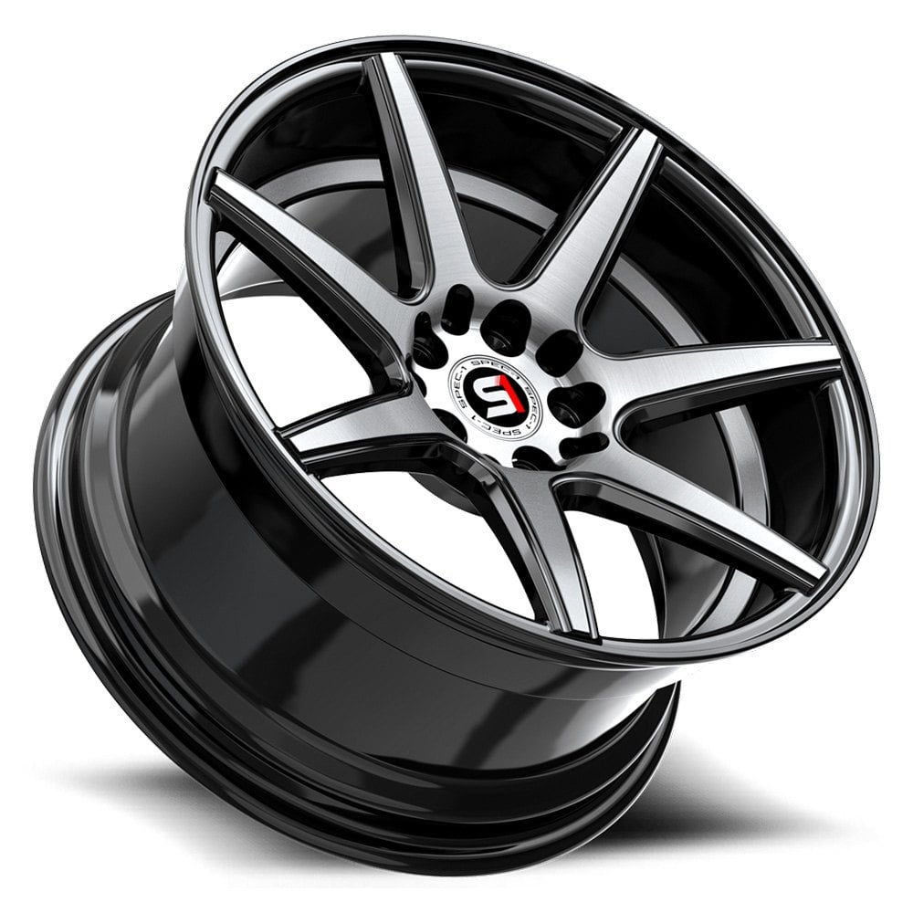 SPEC-1® SP-73 Wheels - Gloss Black with Machined Face and Undercut Rims