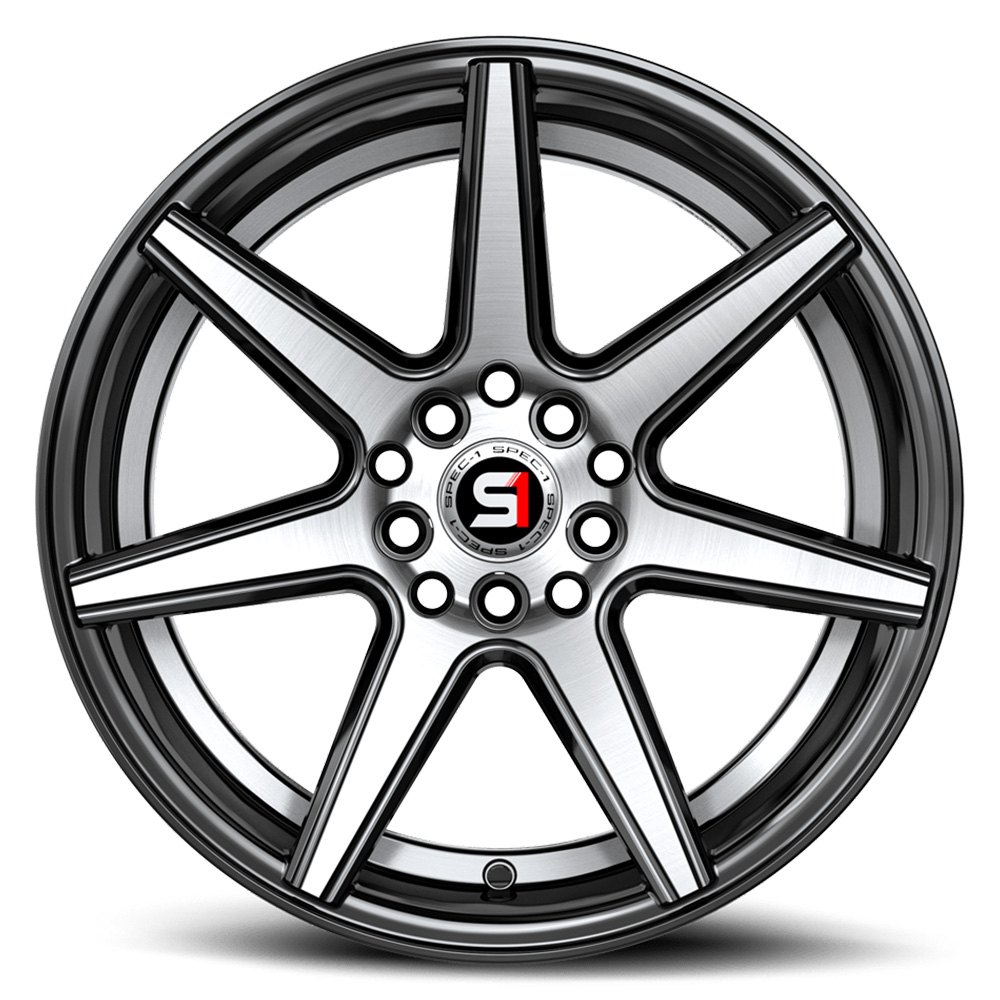 SPEC-1® SP-73 Wheels - Gloss Black with Machined Face and Undercut Rims