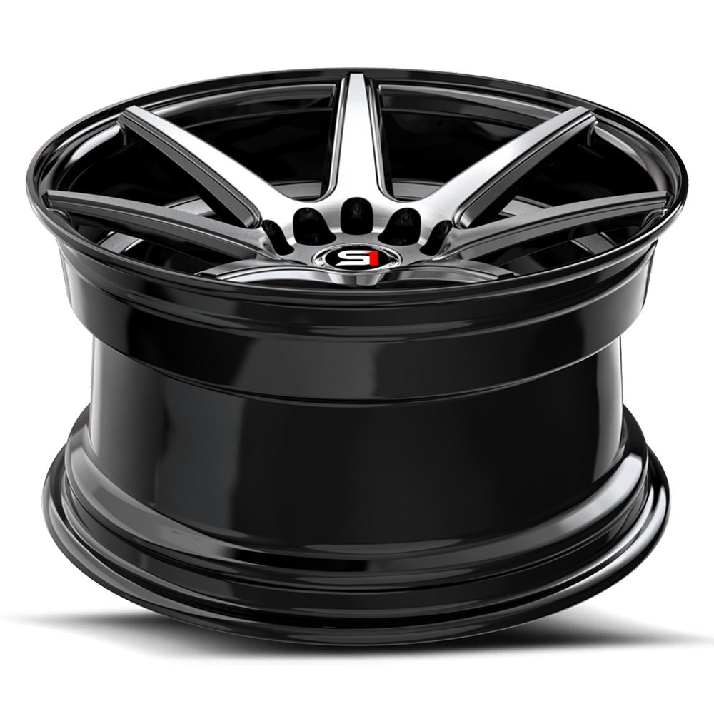 SPEC-1® SP-73 Wheels - Gloss Black with Machined Face and Undercut Rims