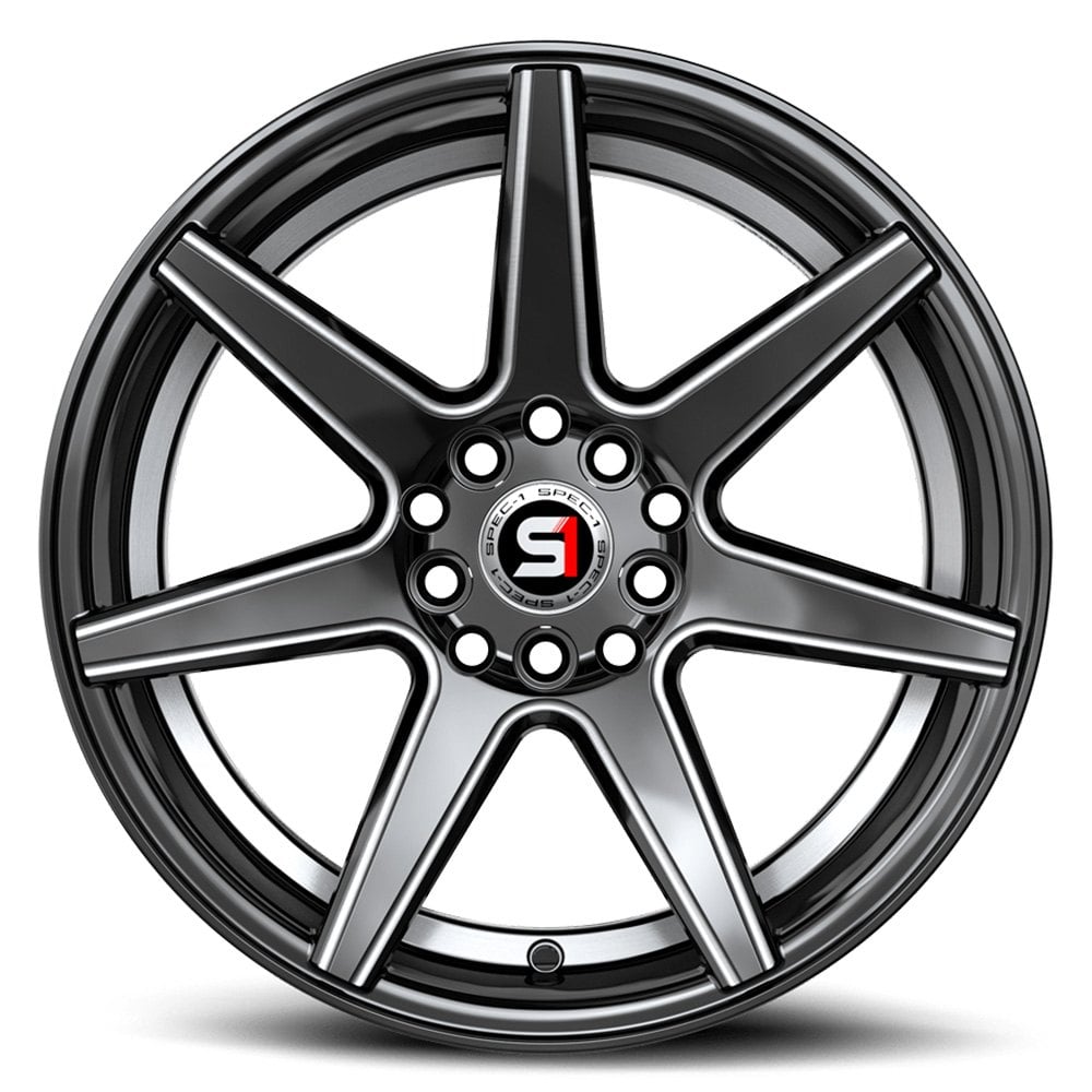 SPEC-1® SP-73 Wheels - Gloss Black with Milled Accents and Machined Undercut Rims