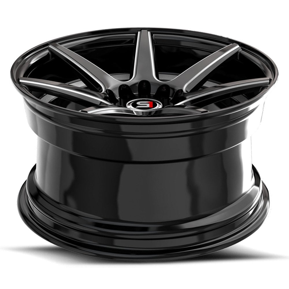 SPEC-1® SP-73 Wheels - Gloss Black with Milled Accents and Machined Undercut Rims