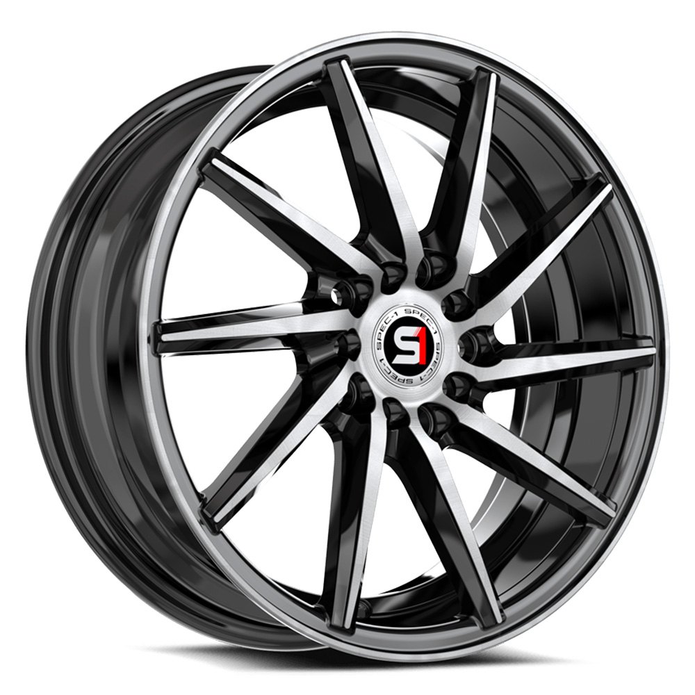SPEC-1® SP-74 Wheels - Gloss Black with Machined Face Rims