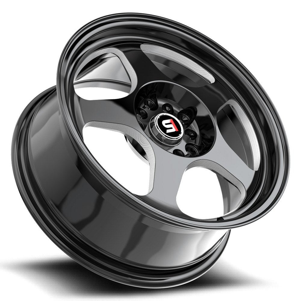 SPEC-1® SPT-36 Wheels - Gloss Black with Milled Accents Rims