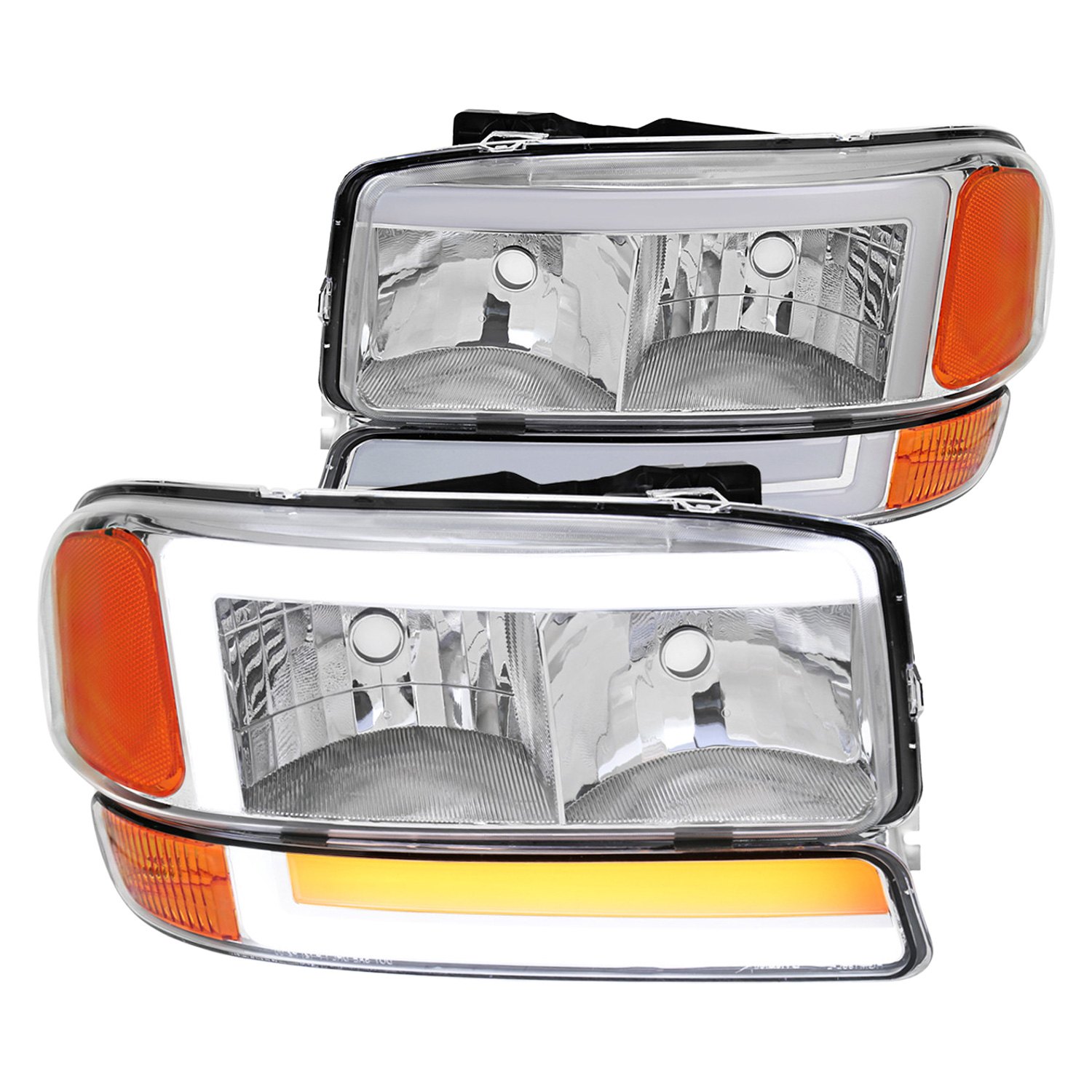 Spec-D® 2LBLH-GMC99-G3-RS - Driver and Passenger Side Chrome LED DRL ...
