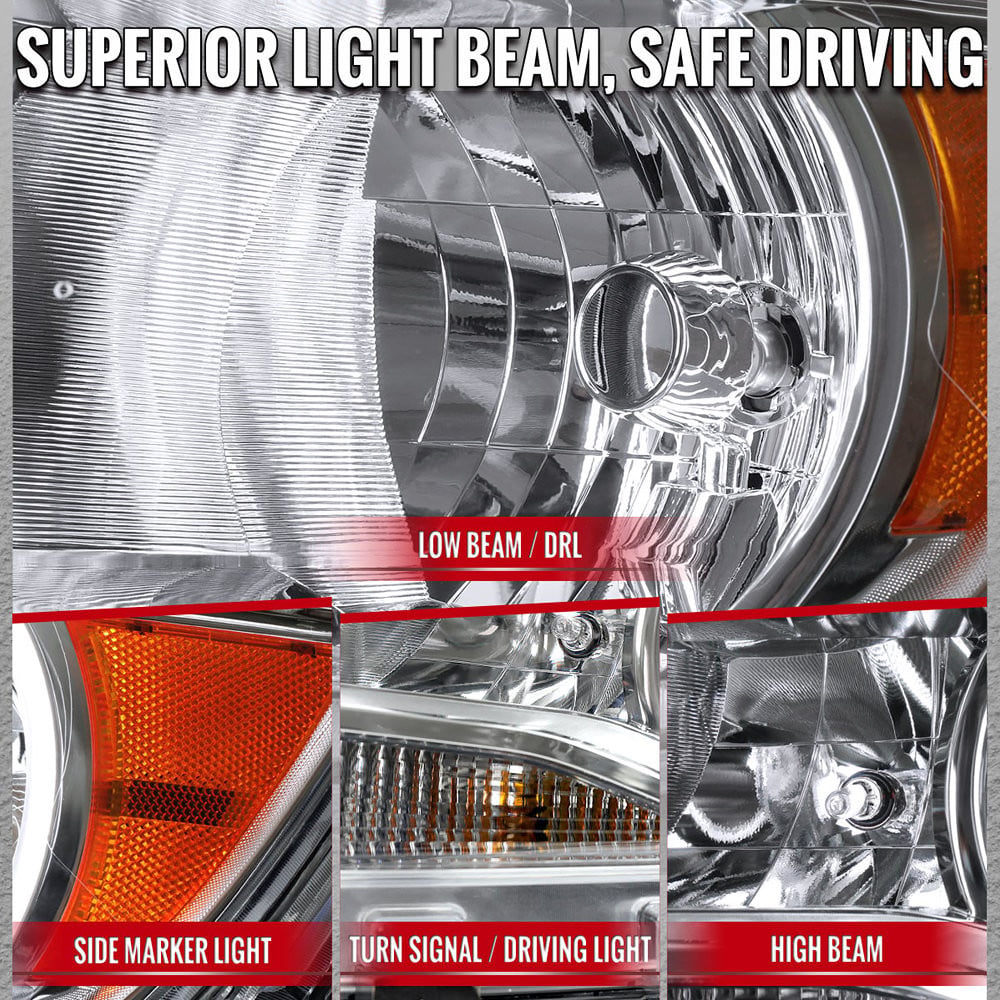 Spec-D® 2LH-COL15-GO - Driver and Passenger Side Chrome Headlights