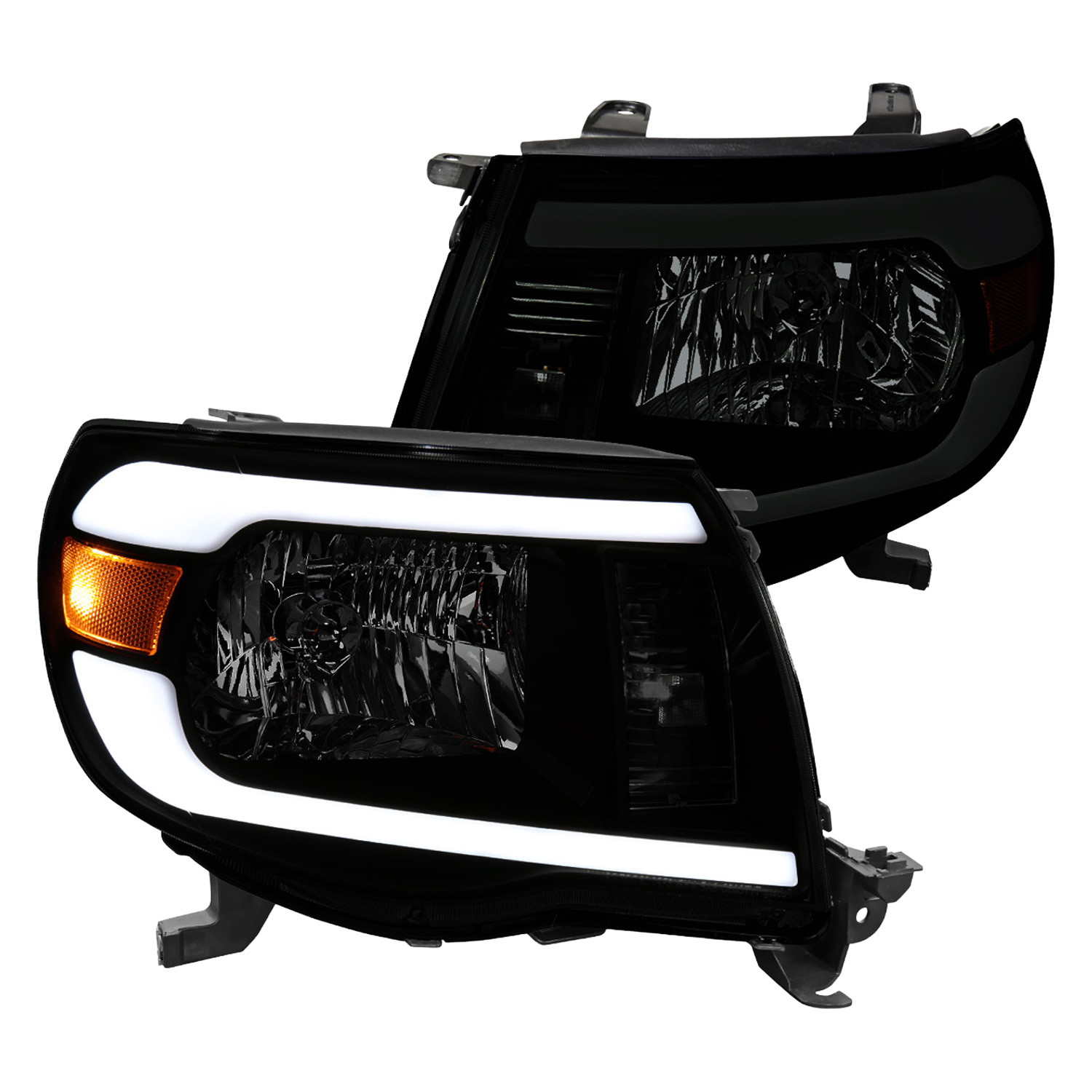 Spec-D® 2LH-TAC06SM-G3-GO - Driver and Passenger Side Matte Black/Smoke ...