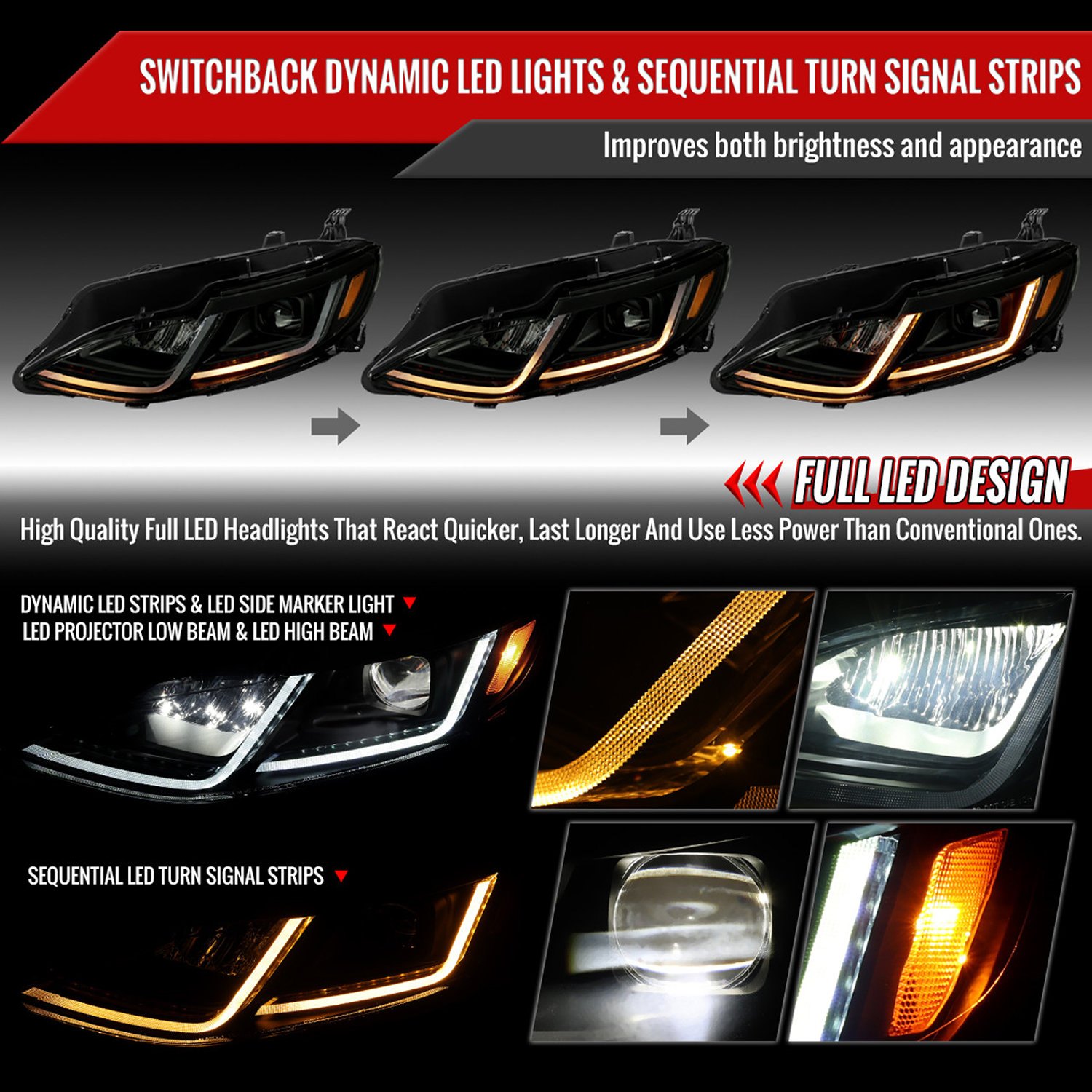 Spec-D® 2LHE-MBU19SM-SQ-RS - Driver and Passenger Side Matte Black ...