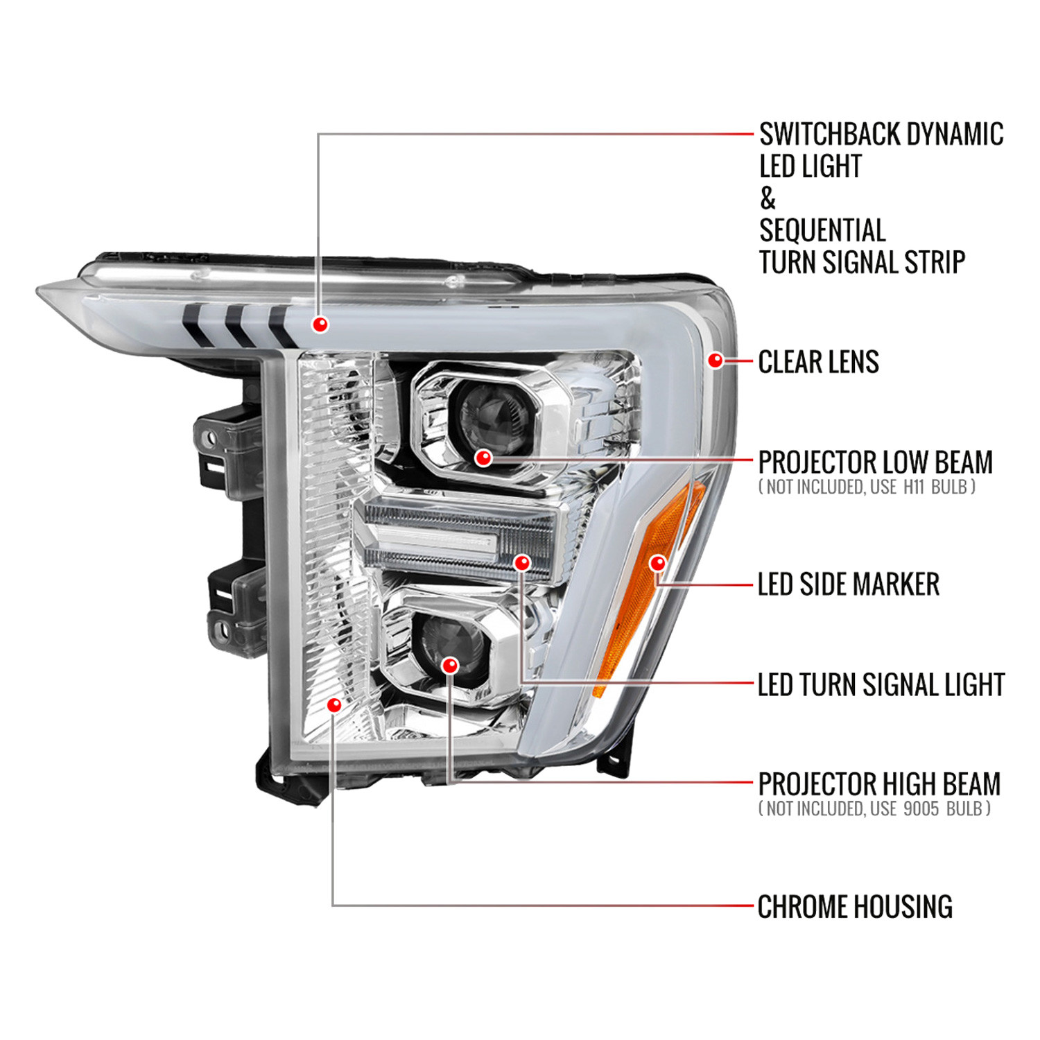 Give Your F-150 a Fresh Look with Spec-D DRL Projector Headlights ...