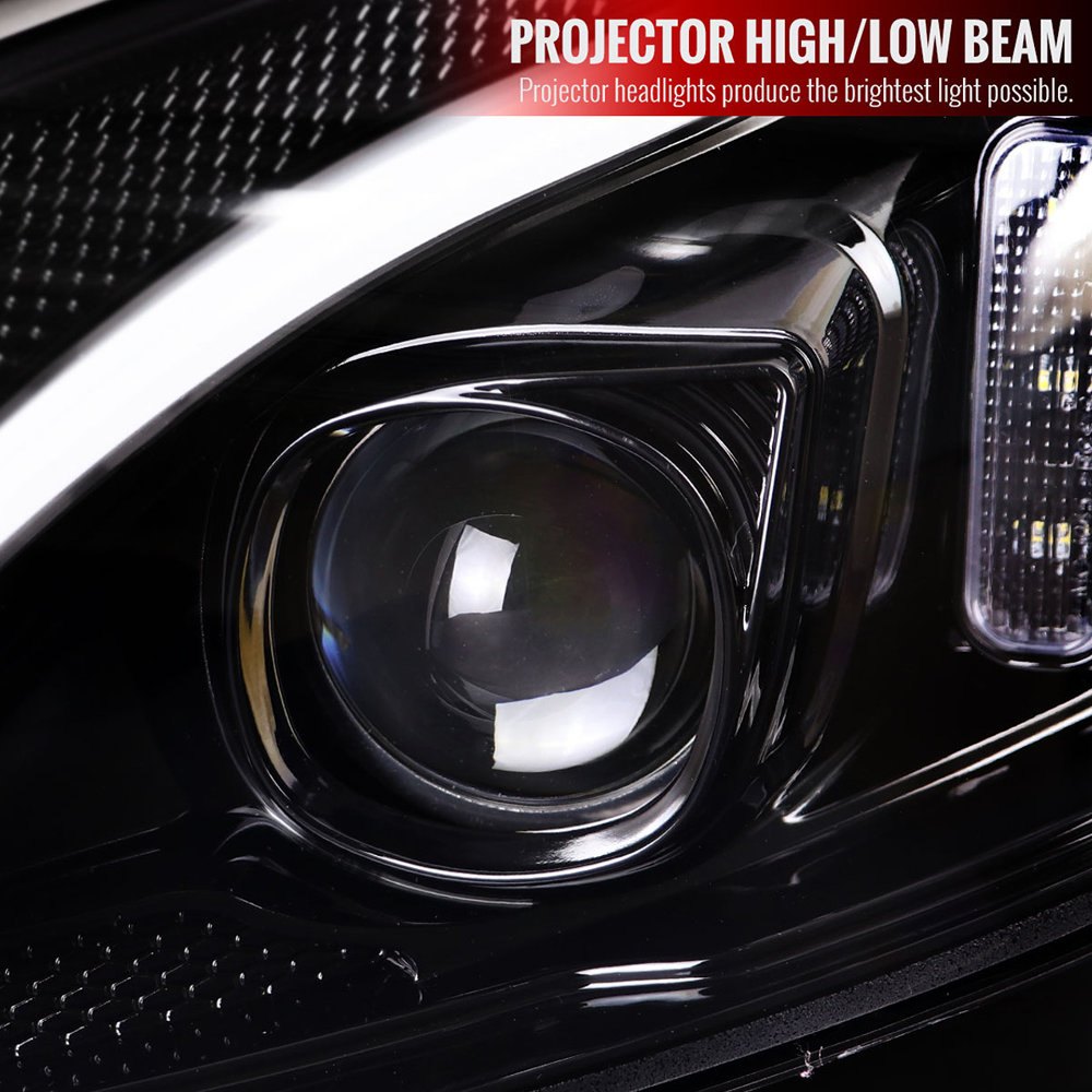 Spec-D® 2LHP-W20515BK-SQ-TM - Driver and Passenger Side Gloss Black ...