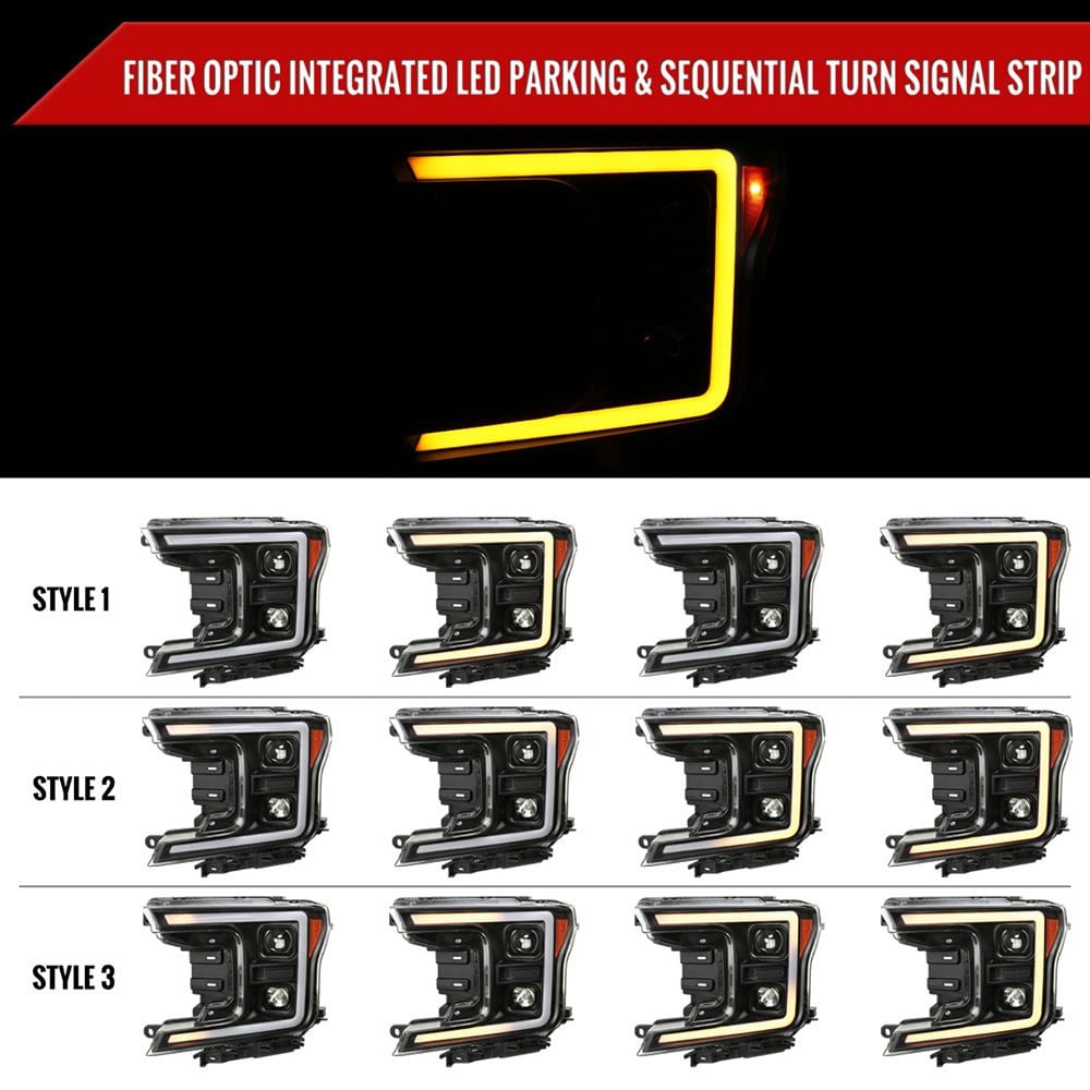 Spec-D® 4LHP-F15018JM-SQ-RS - Driver and Passenger Side Matte Black ...