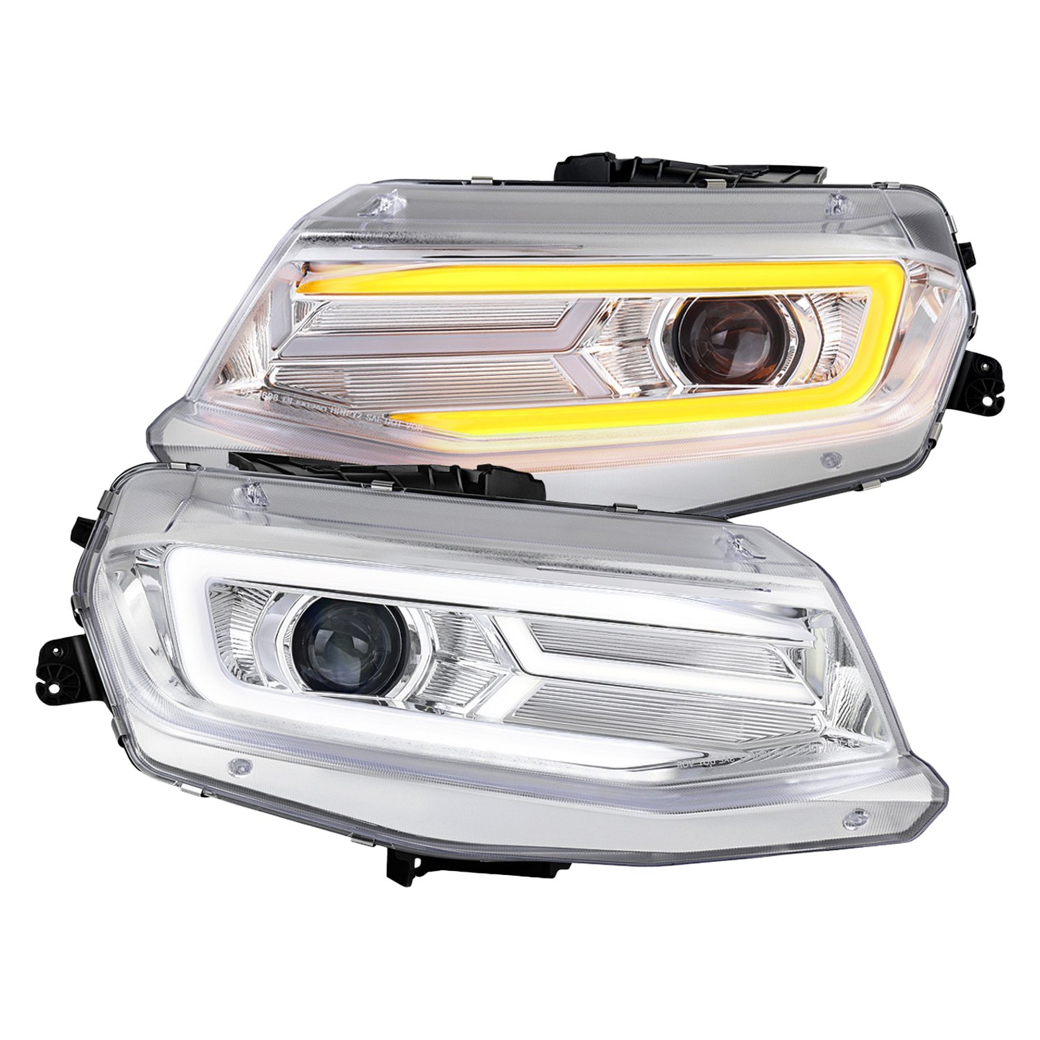 Spec-D® LHP-CMR16-SQ-TM - Chrome Headlights