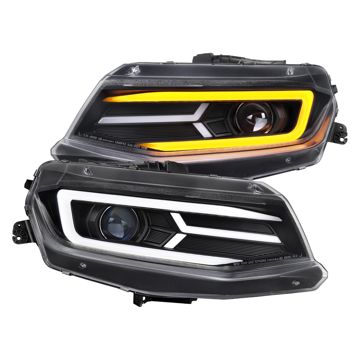 Spec-D® LHP-CMR16JM-SQ-TM - Driver and Passenger Side Matte Black ...