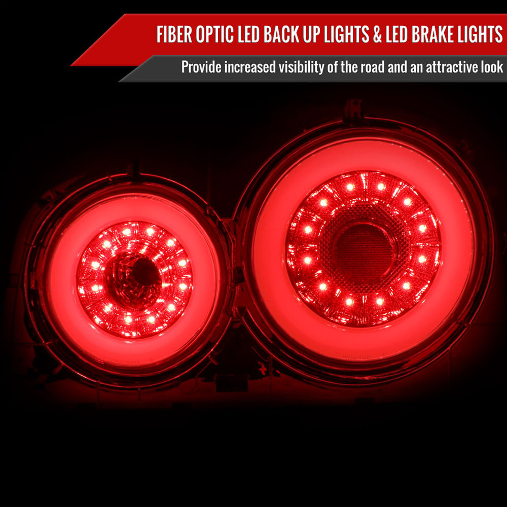 Spec-D® LT-R3499RLED-TM - Driver and Passenger Side Chrome/Red Fiber ...