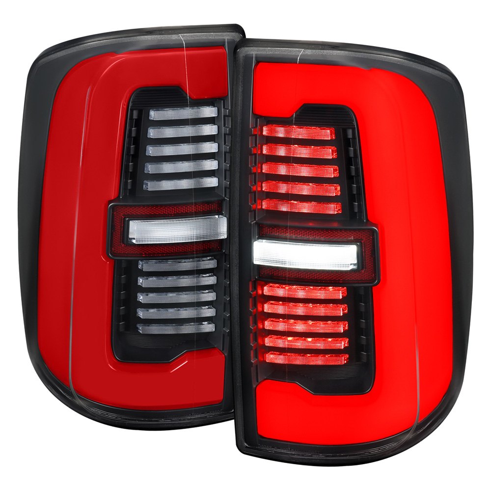 Spec-D® LT-RAM1925JRLD-SQ-RS - Driver and Passenger Side Matte Black Sequential Fiber Optic LED ...