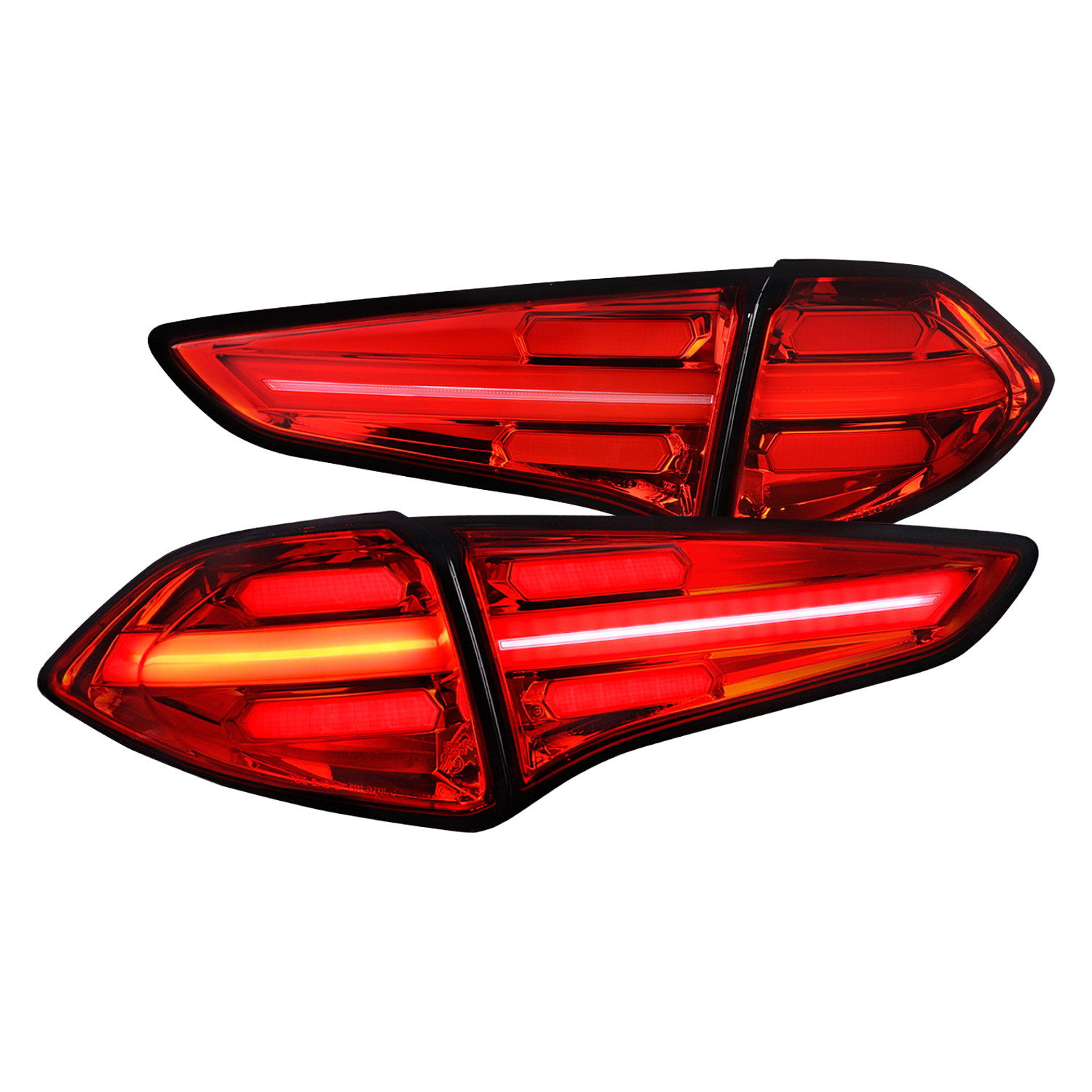Spec-D® LT-TUC15RLED-TM - Driver and Passenger Side Chrome/Red LED Tail ...
