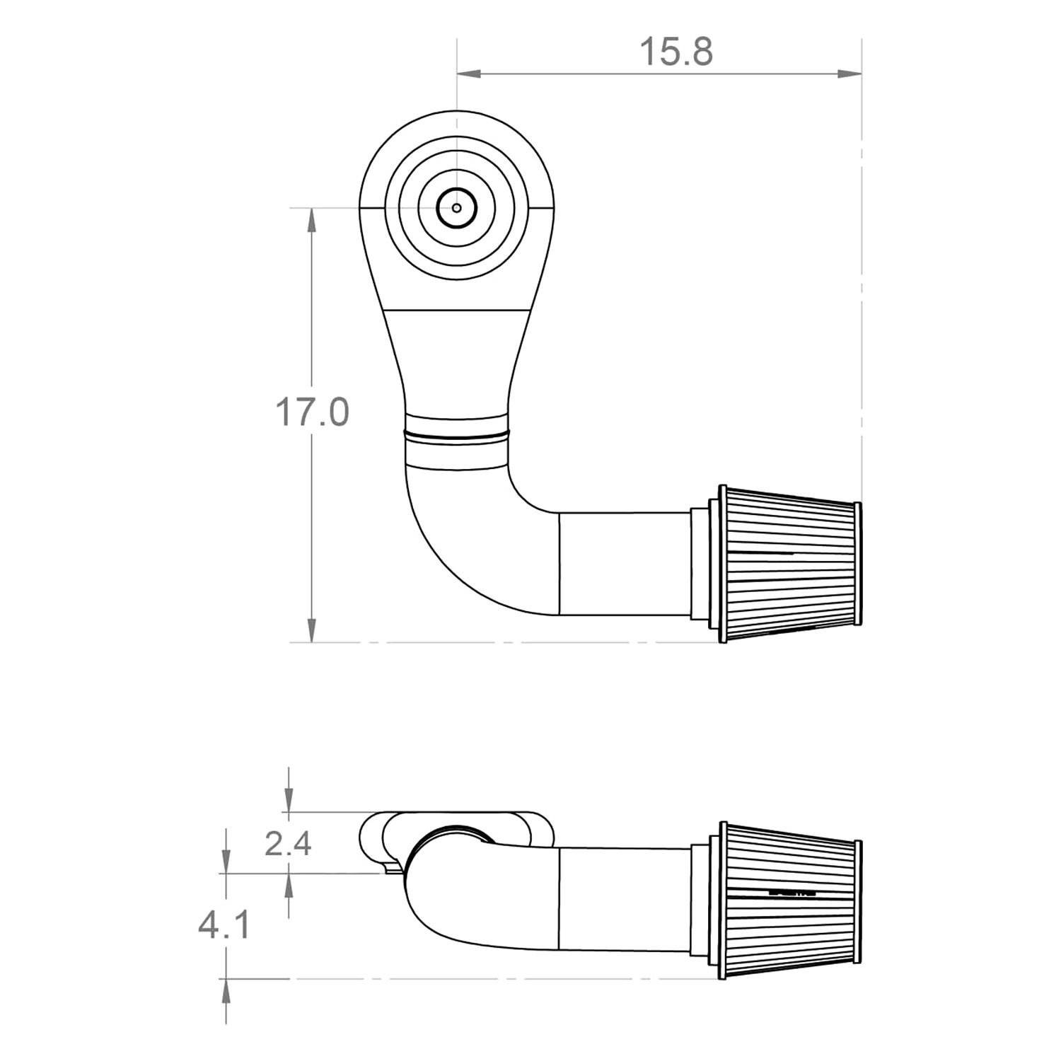Spectre® 757 - Low Profile Single Inlet Aluminum Polished Air Intake ...