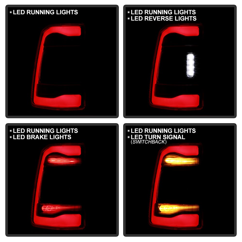 Spyder® ALT-JH-DRAM19-NBS-BK-OE-L - Driver Side Black/Red Factory Style ...