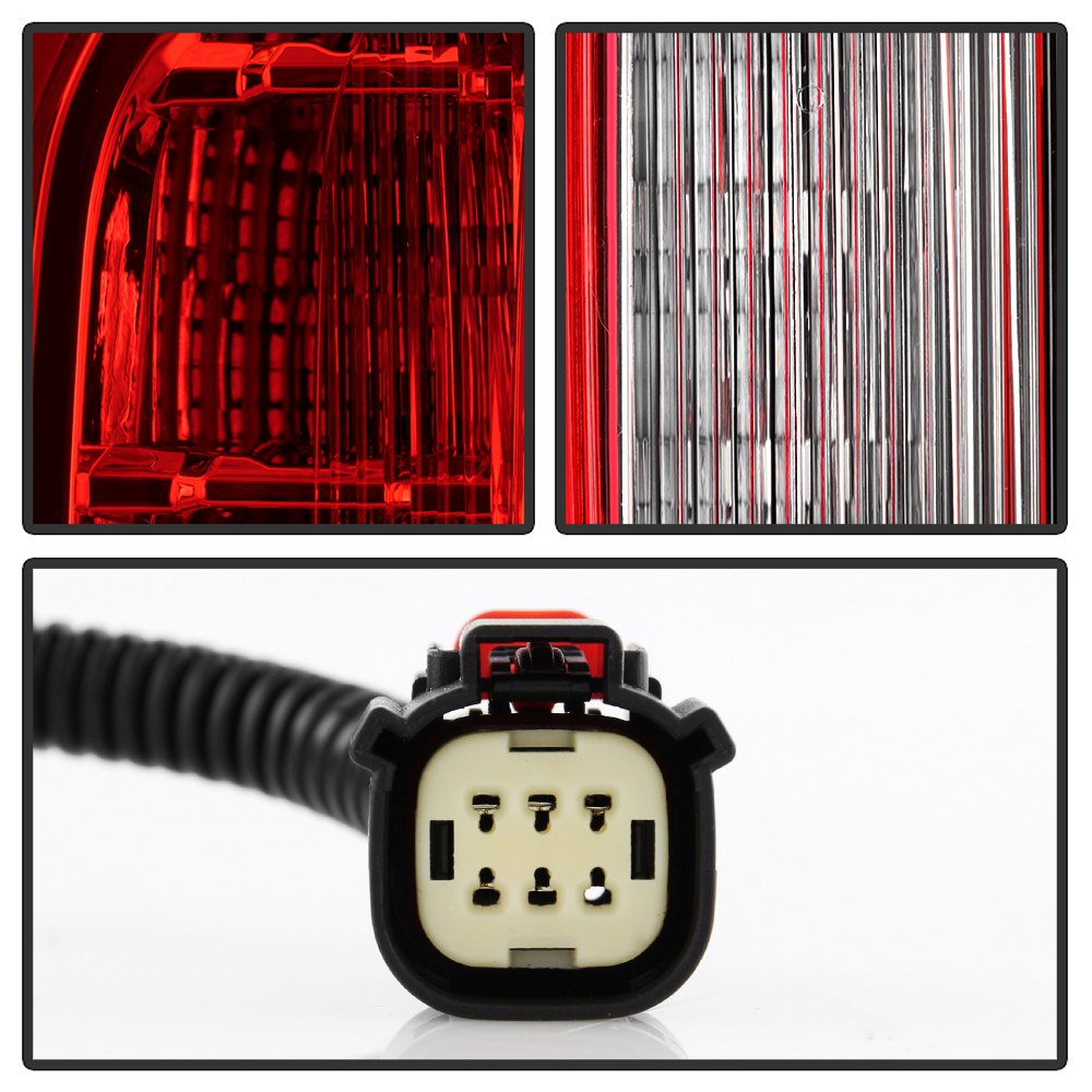 Spyder® ALT-JH-GY21-FLED-OE-L - Driver Side Chrome/Red Factory Style ...