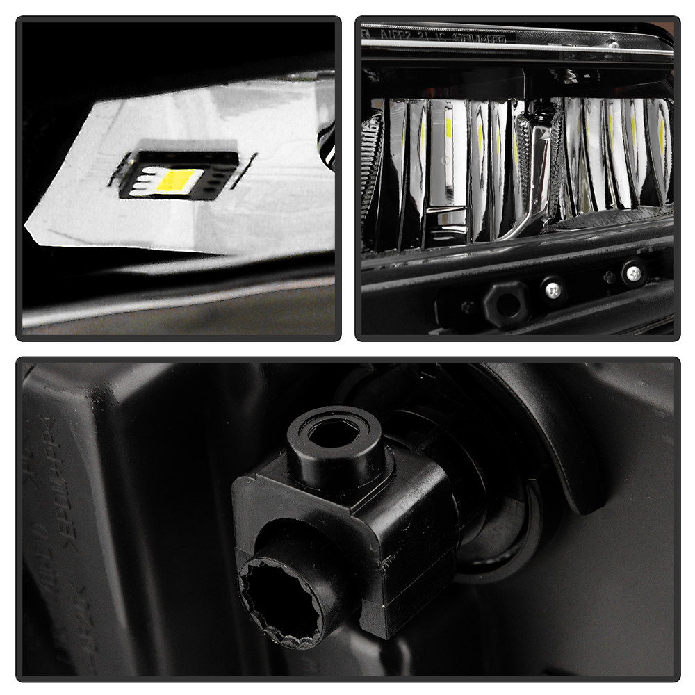 Spyder® HD-JH-CSIL19-FLED-OE-L - Driver Side Black Factory Style LED ...