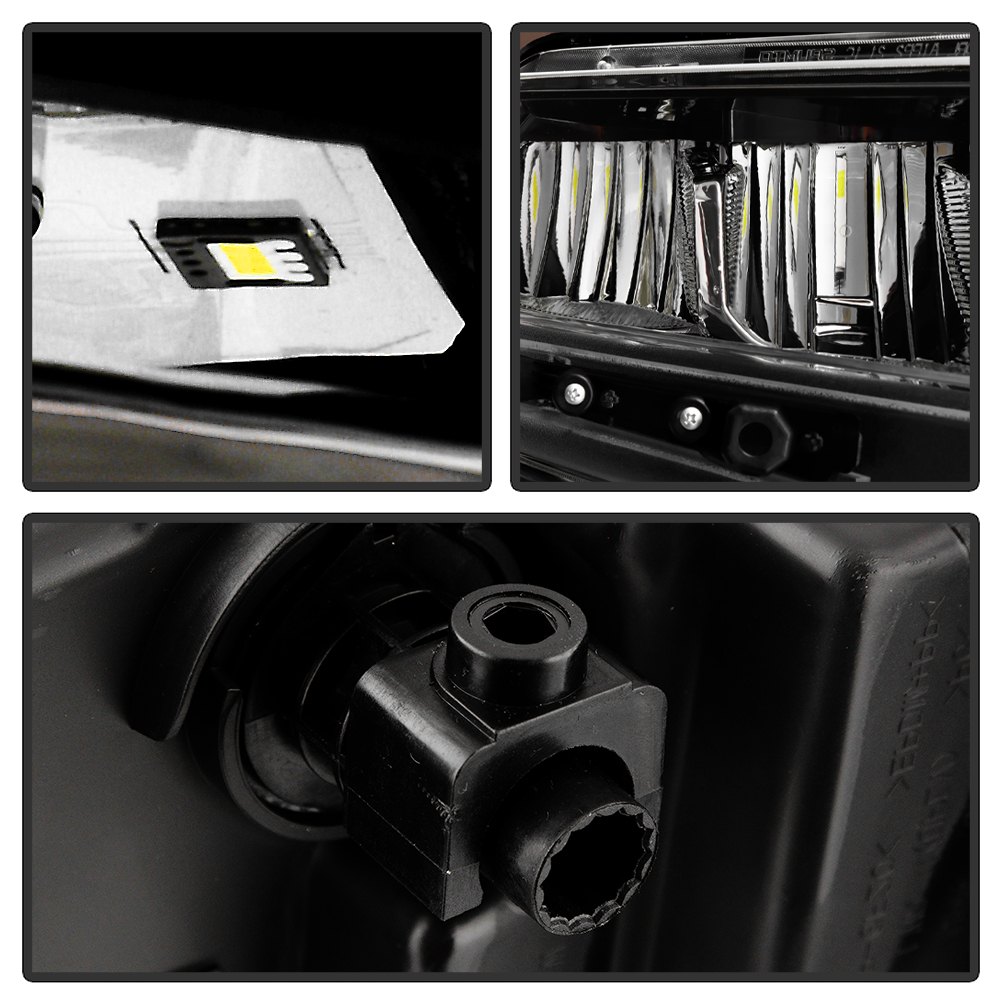 Spyder® HD-JH-CSIL19-FLED-OE-R - Passenger Side Black Factory Style LED ...