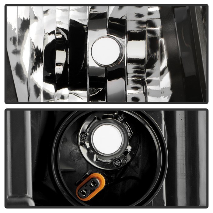 Spyder® HD-JH-DR2519-OE-BK-SET - Driver and Passenger Side Black Factory Style Headlights