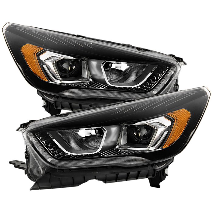 Spyder® HD-JH-FESCA17-DRL-OE-BK-SET - Driver and Passenger Side Black Factory Style Projector ...