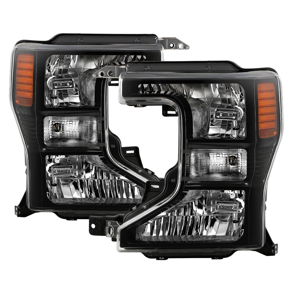 Spyder® HD-JH-FS20-OE-BK - Driver and Passenger Side Black Euro Headlights