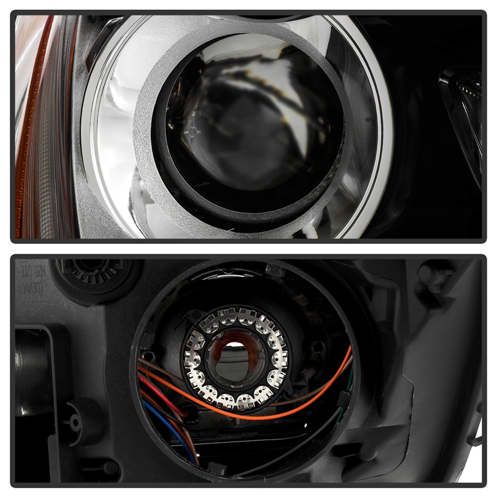 Spyder® HD-JH-GAC17-HID-OE-R - Passenger Side Chrome Factory Style LED DRL Bar Projector Headlight