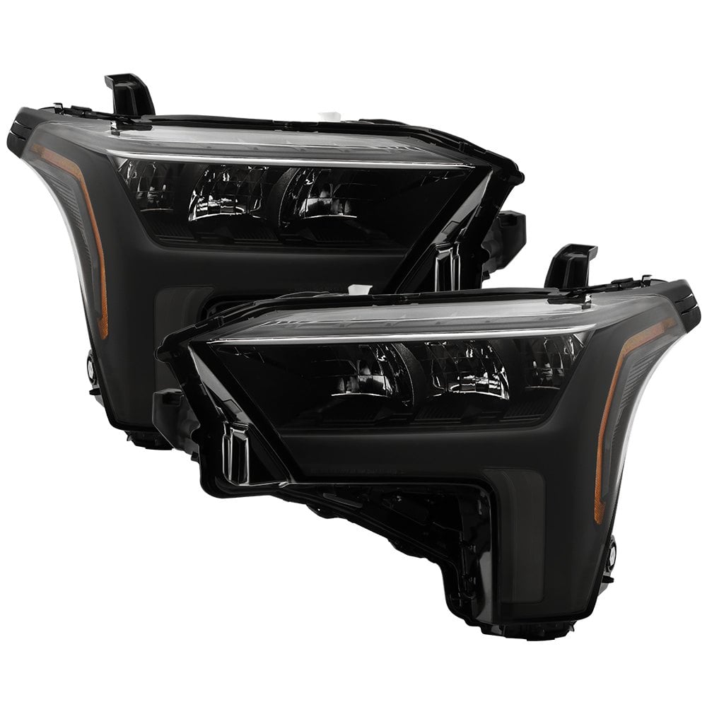 Spyder® HD-JH-TTU22-LED-AM-BK - Driver and Passenger Side Black Factory Style LED Headlights