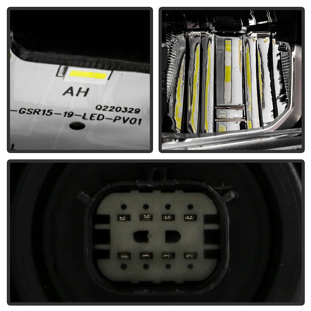 Spyder® PRO-JH-CSIL19-FLED-OE-L - Driver Side Black Factory Style LED Headlight