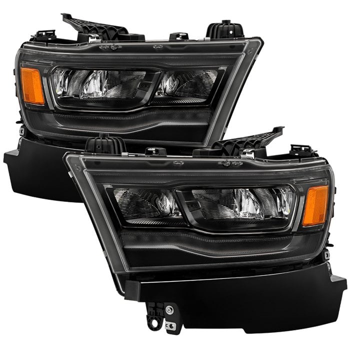 Spyder® PRO-JH-DR20-OEU-FLED-BK - Driver and Passenger Side Black DRL Bar Projector LED Headlights