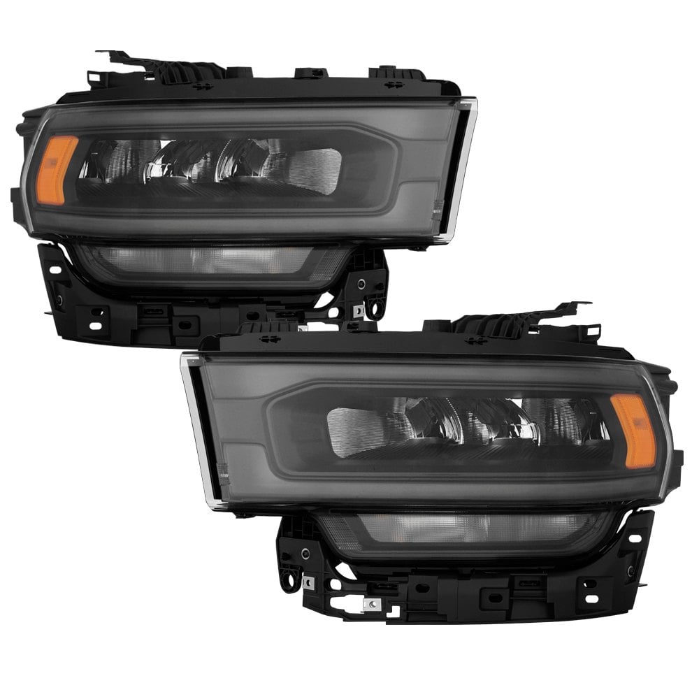 Spyder® PRO-JH-DR2519-OEP-LED-BK - Driver and Passenger Side Black LED Headlights