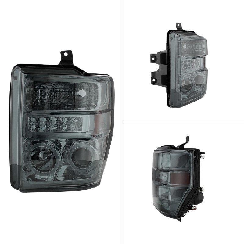 Spyder® PRO-JH-FS08-LED-SM - Driver and Passenger Side Chrome/Smoke ...