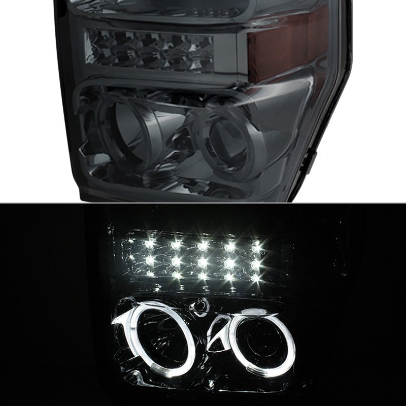 Spyder® PRO-JH-FS08-LED-SM - Driver and Passenger Side Chrome/Smoke ...