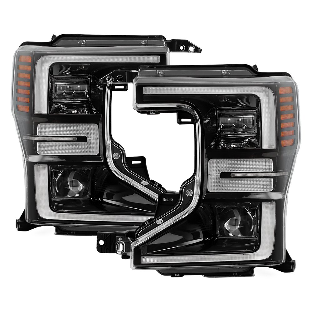 Spyder® PRO-JH-FS20-FLED-AM-BK - Driver and Passenger Side Black LED Headlights