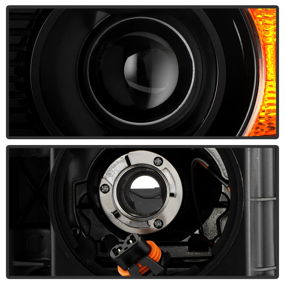 Spyder® PRO-JH-GS14H-OEP-DRL-BK - Driver and Passenger Side Black/Smoke Projector Headlights ...