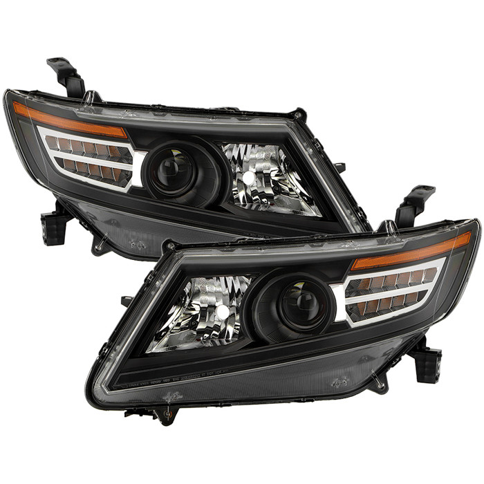 Spyder® PRO-JH-HODY11-SQ-BK - Driver and Passenger Side Black ...