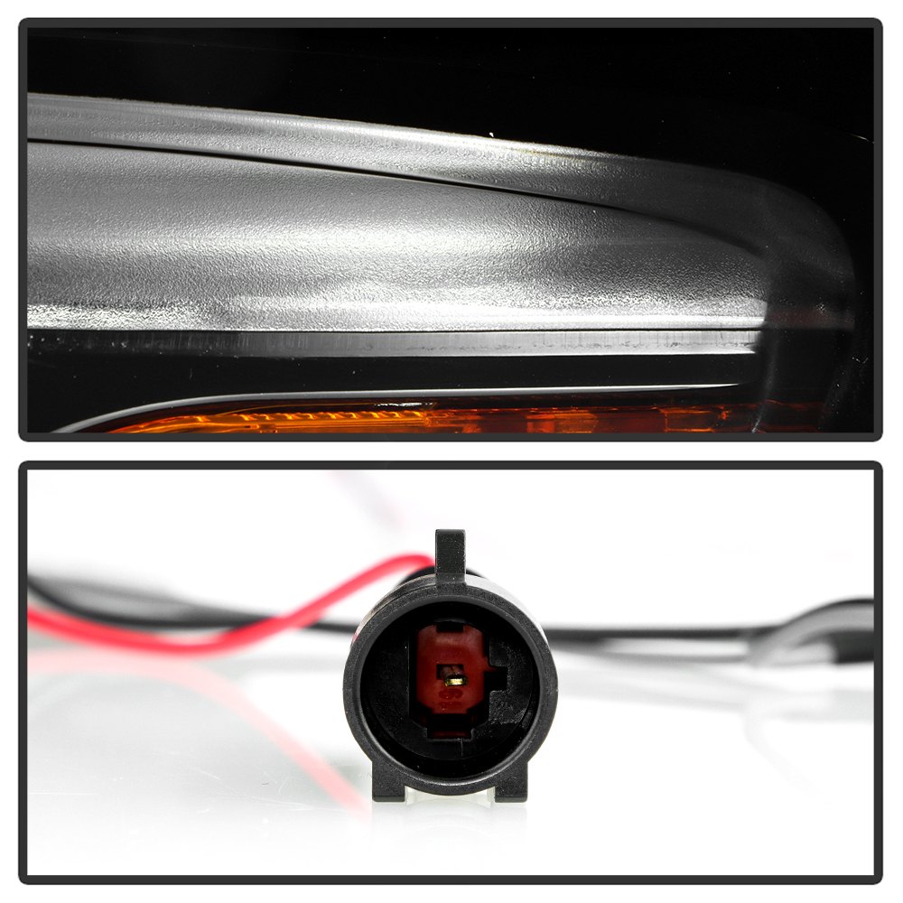 Spyder® PRO-JH-JCOM22-OEP-LED-BK - Driver and Passenger Side Black Factory Style LED Headlights ...