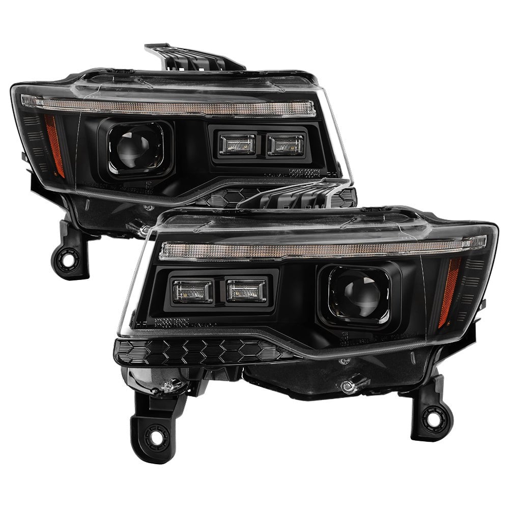 Spyder® PRO-YD-JGC14HIDAP-SBGR-BK - Apex Series Driver and Passenger Side Black Projector LED ...