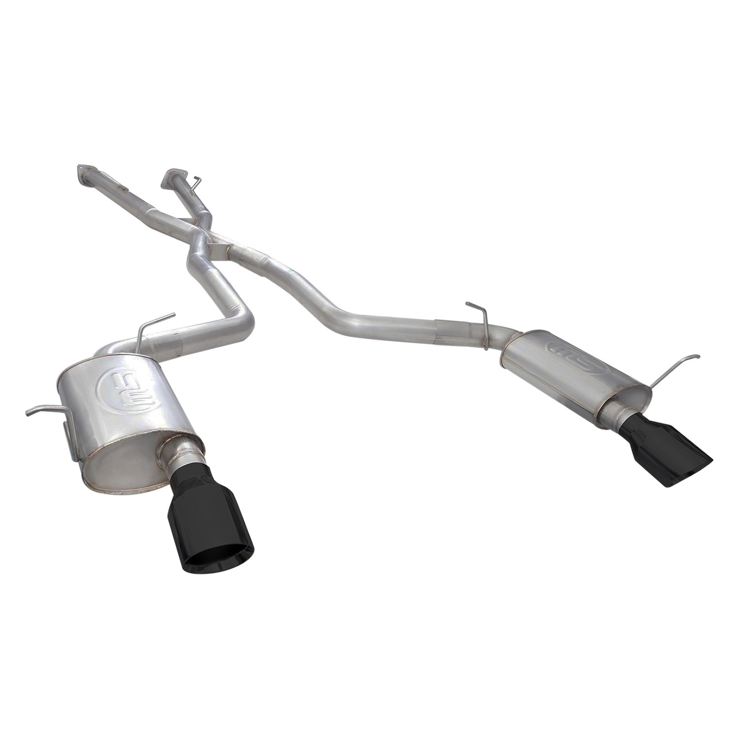 Stainless Works® DUR18CBR-B - Redline Series™ 304 SS Cat-Back Exhaust ...